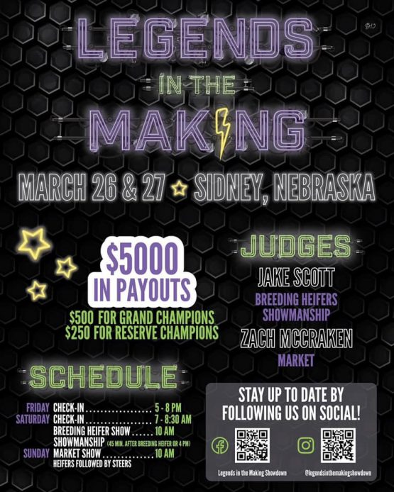 Legends in the Making Show March 26 & 27 :: Sidney, NE Contact Justin ...