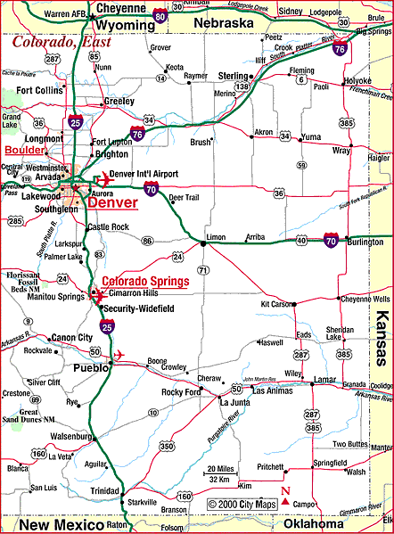 Eastern Colorado Map