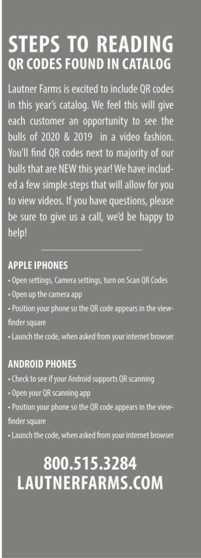 INSTRUCTIONS: QR code’s to videos of sired in 2022 sire catalog ...